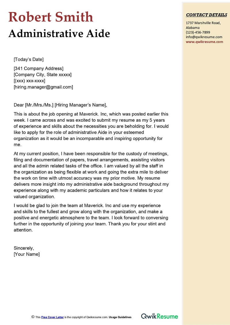 Administrative Assistant Cover Letter 2024 Mari Orelle