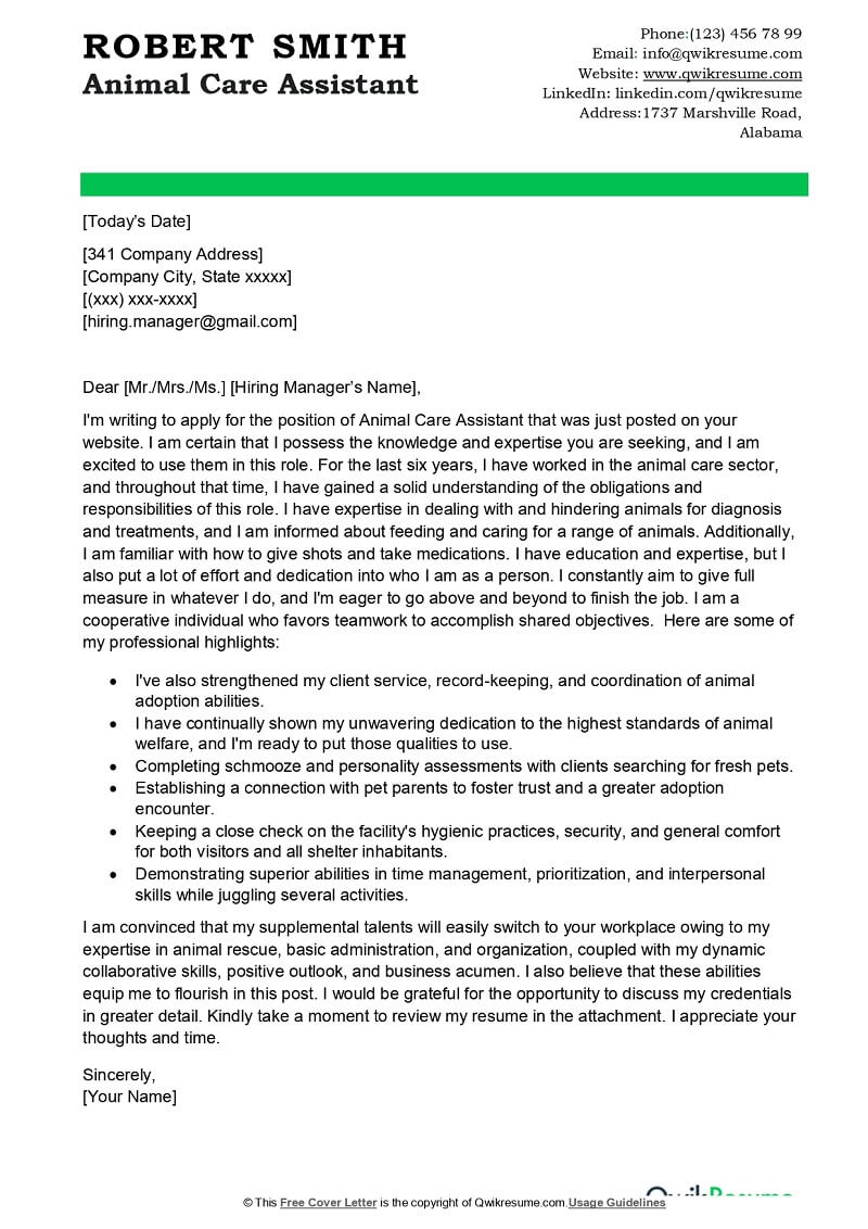 Dog Handler Cover Letter Examples QwikResume
