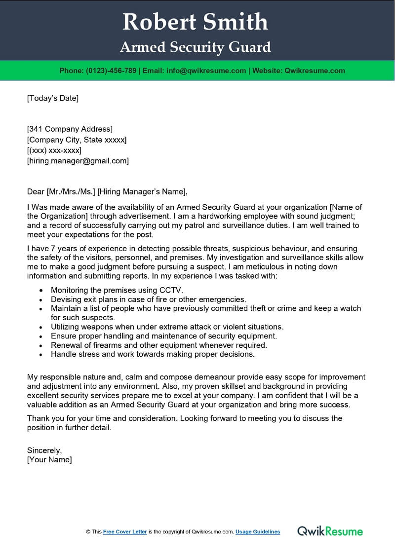 Chief Of Police Cover Letter Examples QwikResume