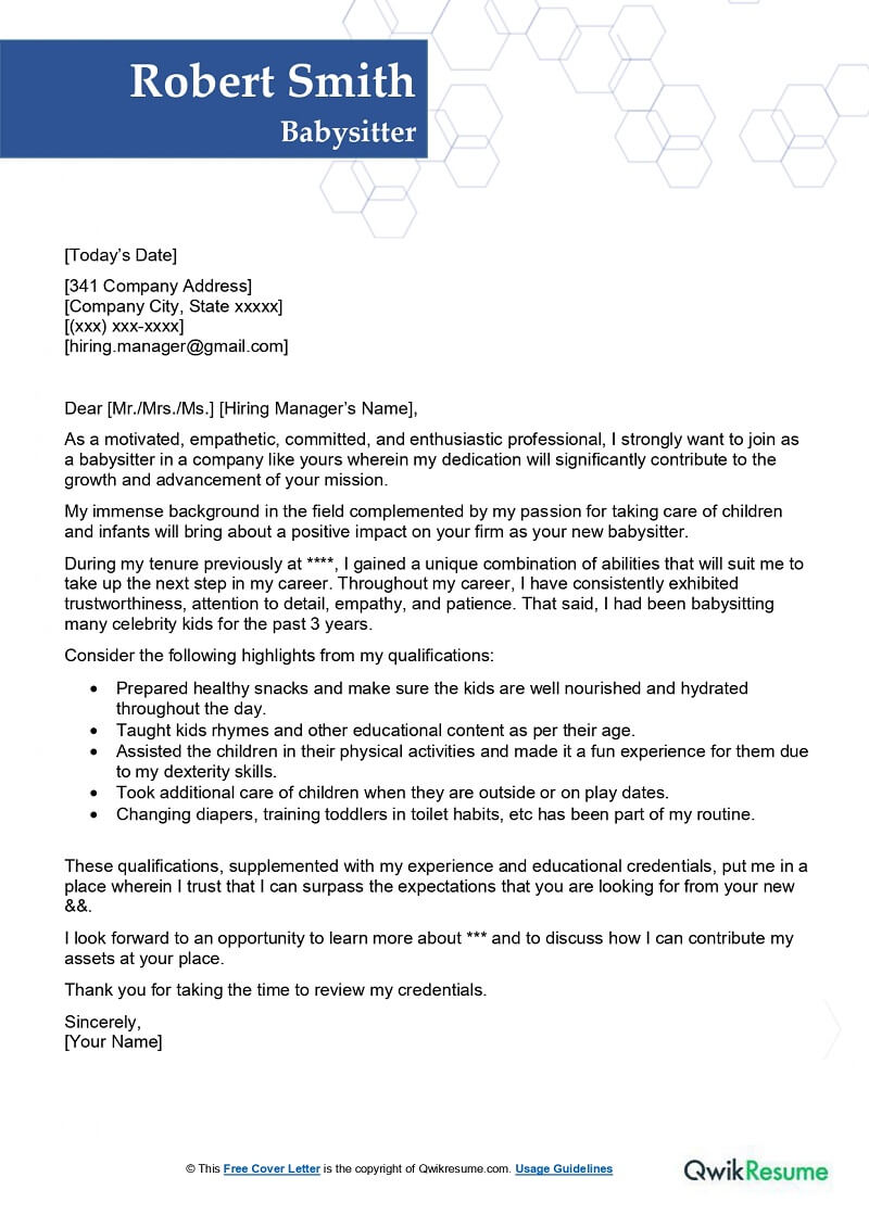 Babysitting Recommendation Letter Sle Infoupdate