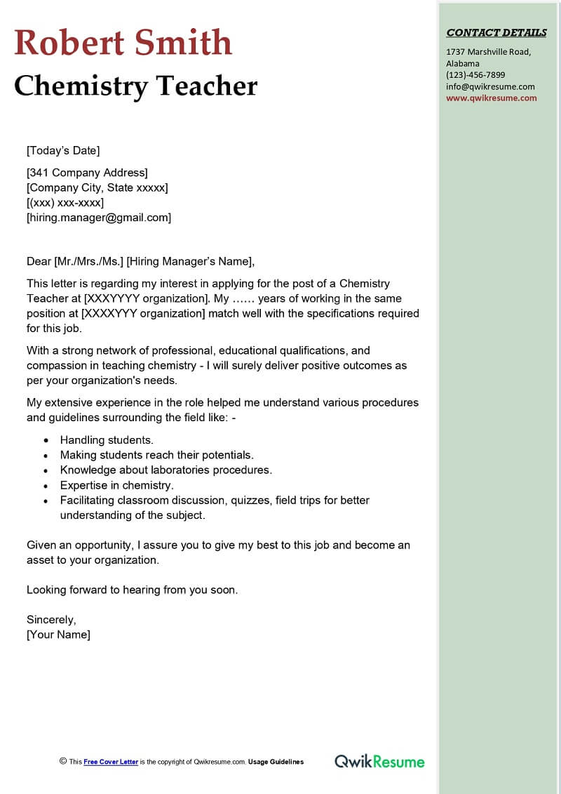 Preschool Teacher Assistant Cover Letter Examples QwikResume