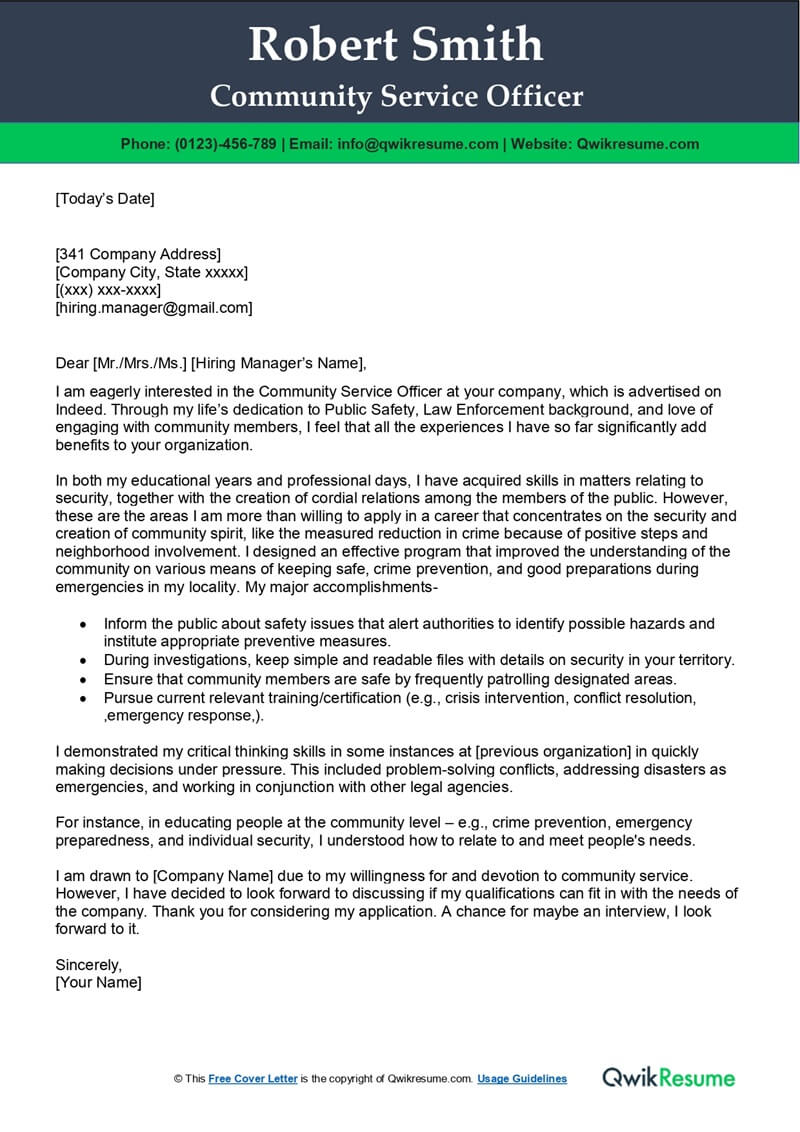 Child Protection Officer Cover Letter Examples QwikResume