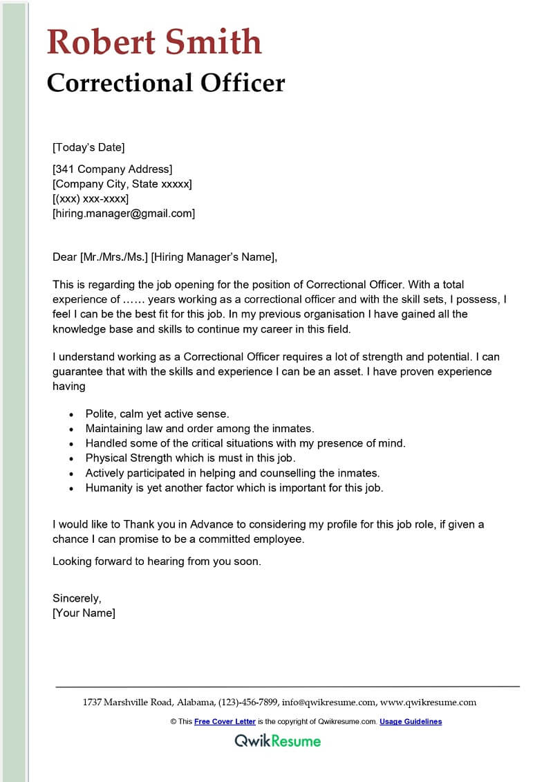 Police Sergeant Cover Letter Examples QwikResume