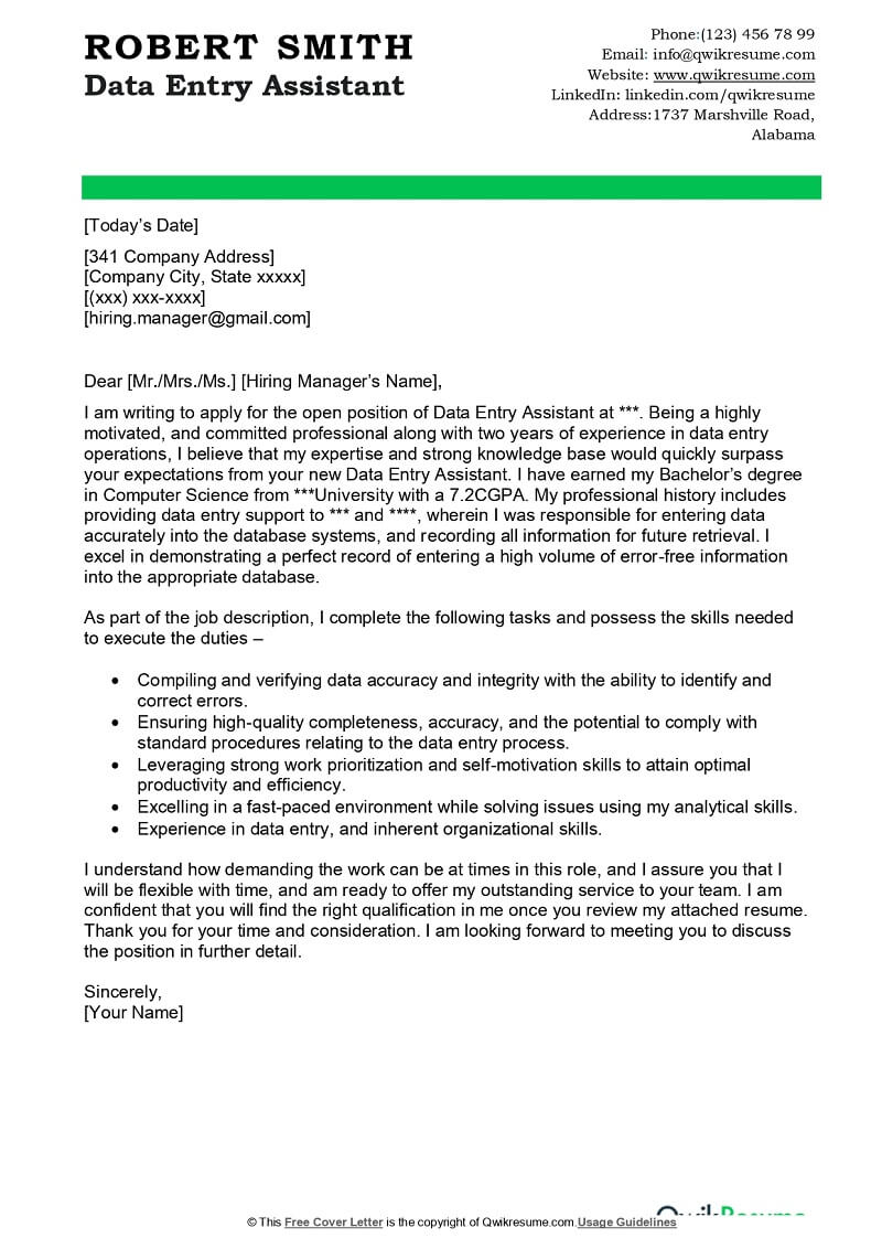 Data Entry Assistant Cover Letter Examples QwikResume Data Entry Assistant Cover Letter Examples QwikResume