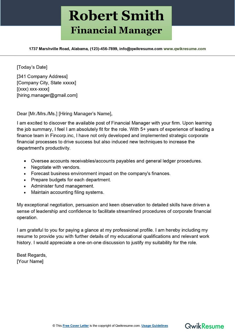 Job Skills Of Finance Manager