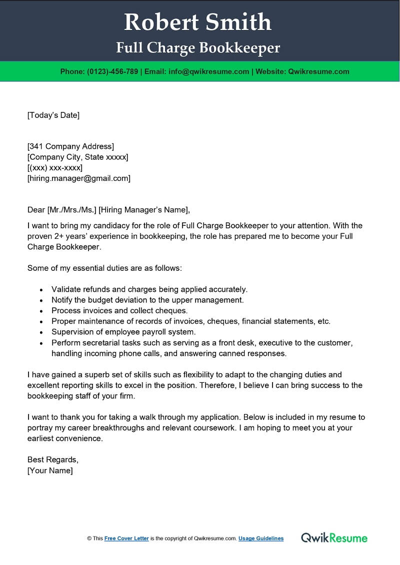 Accounting Intern Cover Letter Examples QwikResume