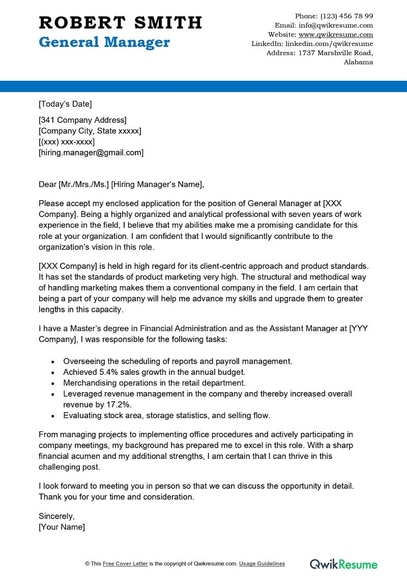 Board Director Cover Letter Examples QwikResume