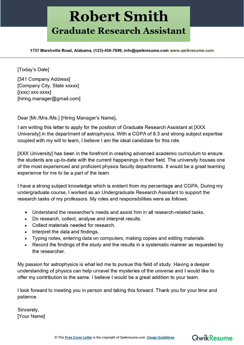 School Registrar Cover Letter Examples QwikResume