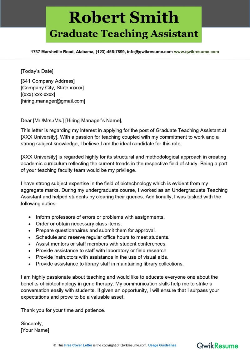 Early Childhood Educator Cover Letter Examples QwikResume