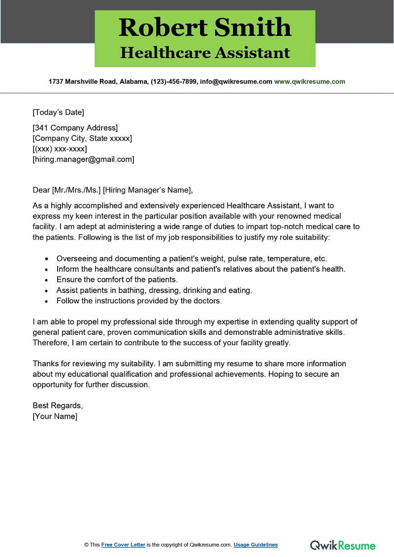 Sample Reference Letter For Health Care Assistant The Document Template 