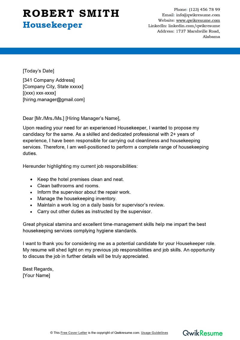 Hotel Manager Cover Letter Examples QwikResume