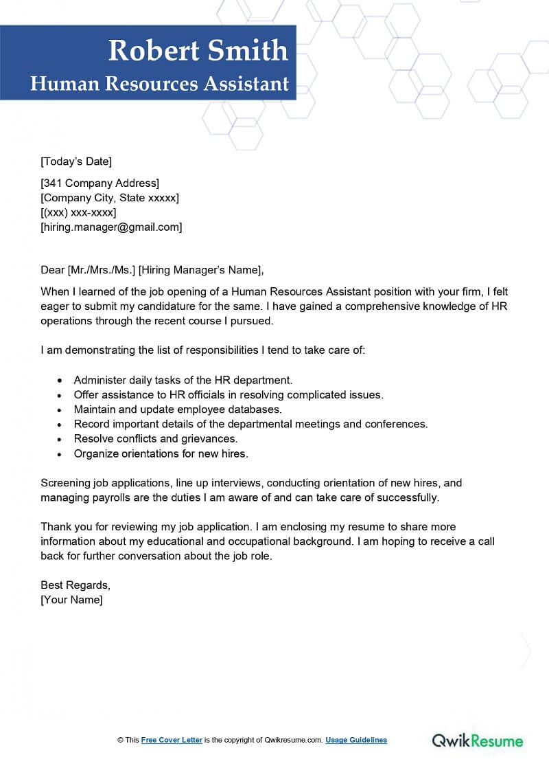 Cover Letter For Hr Administrator With No Experience Onvacationswall