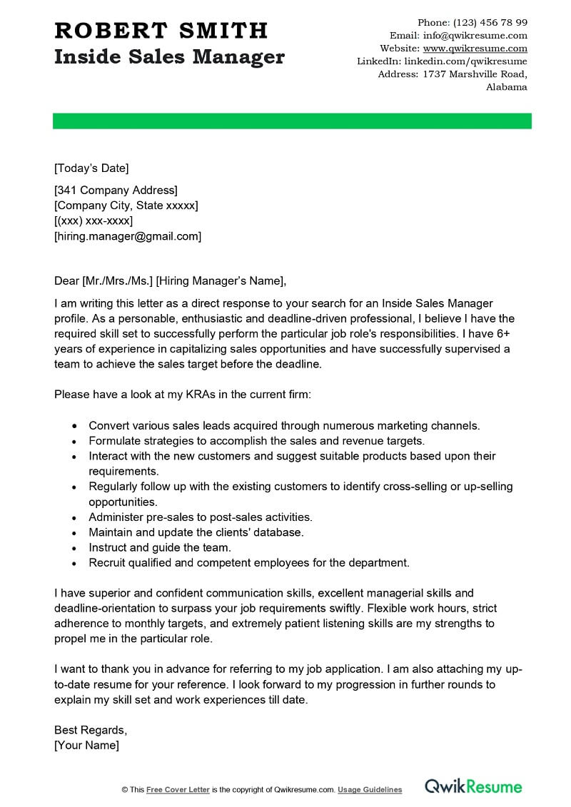Roles And Responsibilities Of Inside Sales Manager