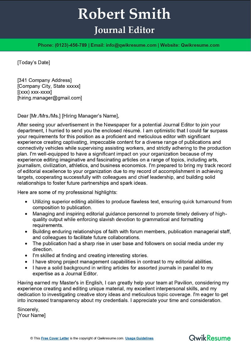 Turnip Signal Voluntary Cover Letter Paper Submission Example Restate