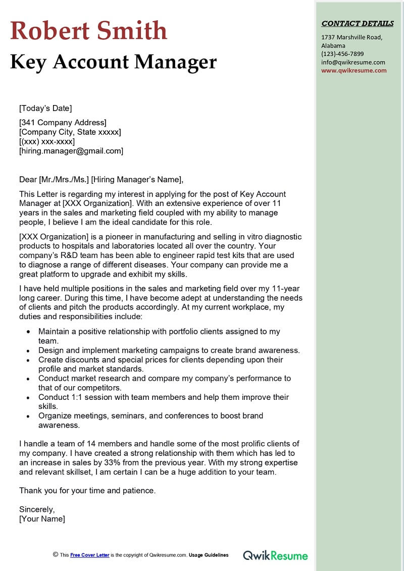 Account Manager Cover Letters LarryBinion Blog
