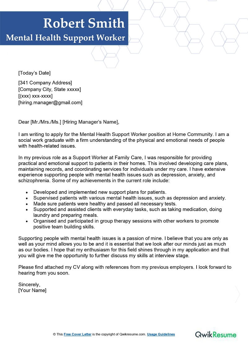 Home Care Worker Cover Letter Examples QwikResume
