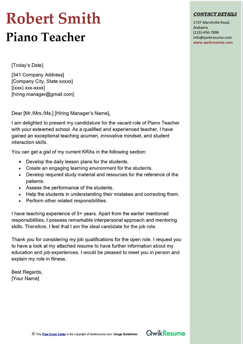 Fantastic Info About Music Teacher Cover Letter Examples Cv Writing Fantastic Info About Music Teacher Cover Letter Examples Cv Writing