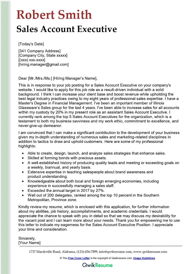 Inbound Sales Representative Cover Letter Examples QwikResume