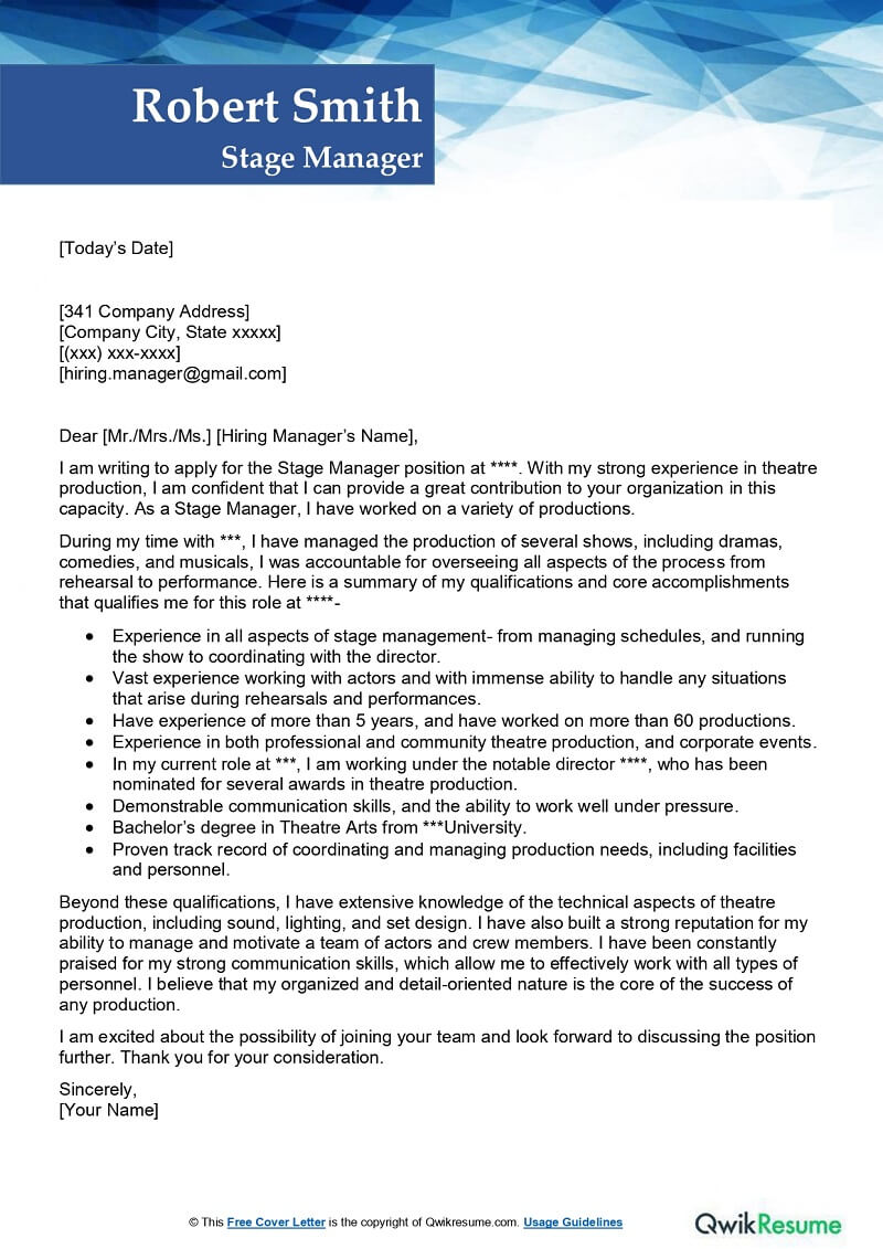 Chief Operations Officer Cover Letter Examples QwikResume