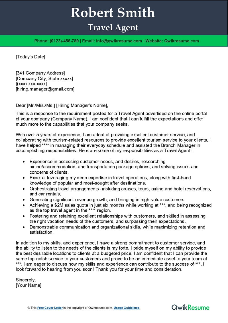 Travel Agency Business Proposal Letter Infoupdate