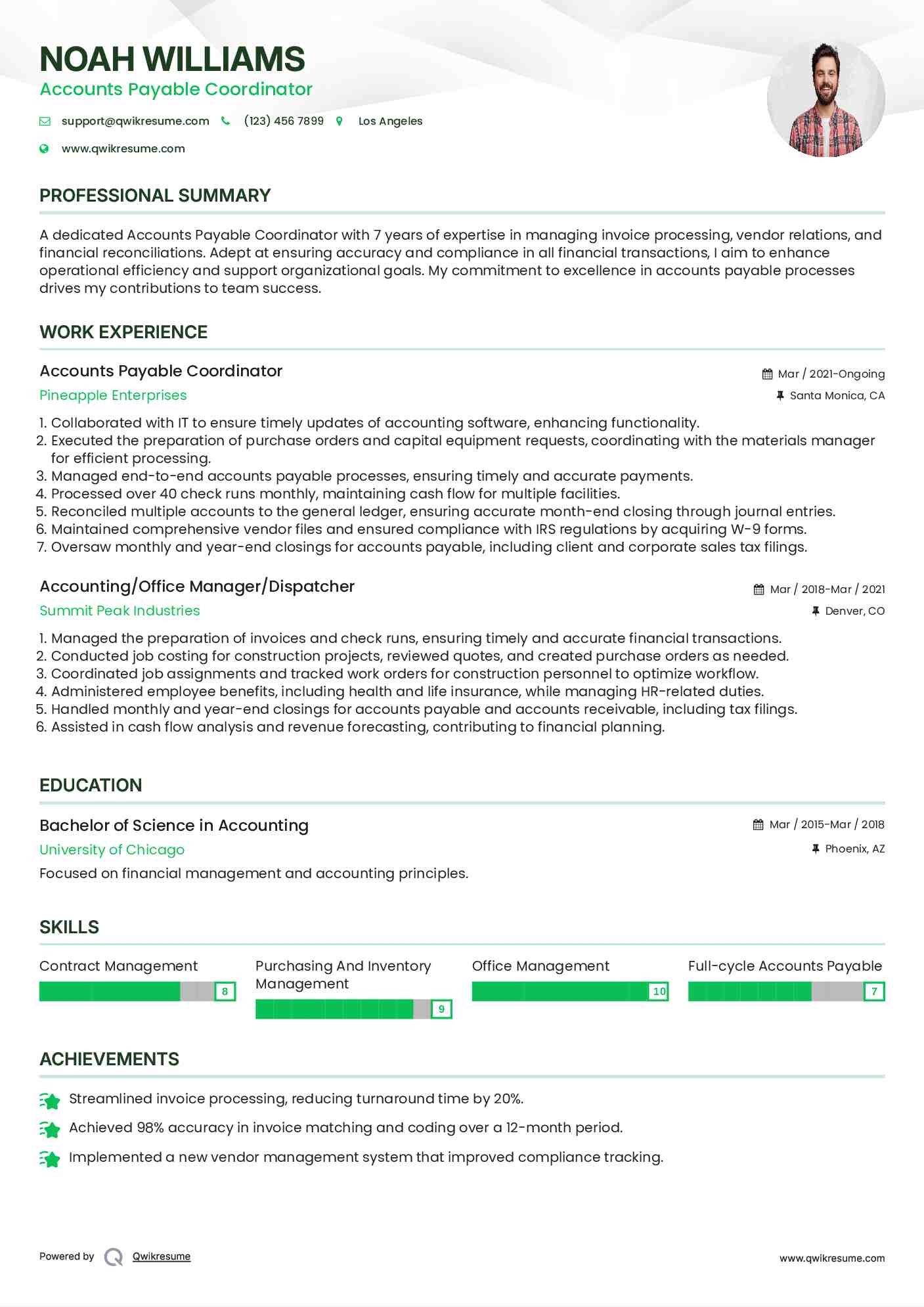 Accounts Payable Coordinator Job Description For Resume Job Retro