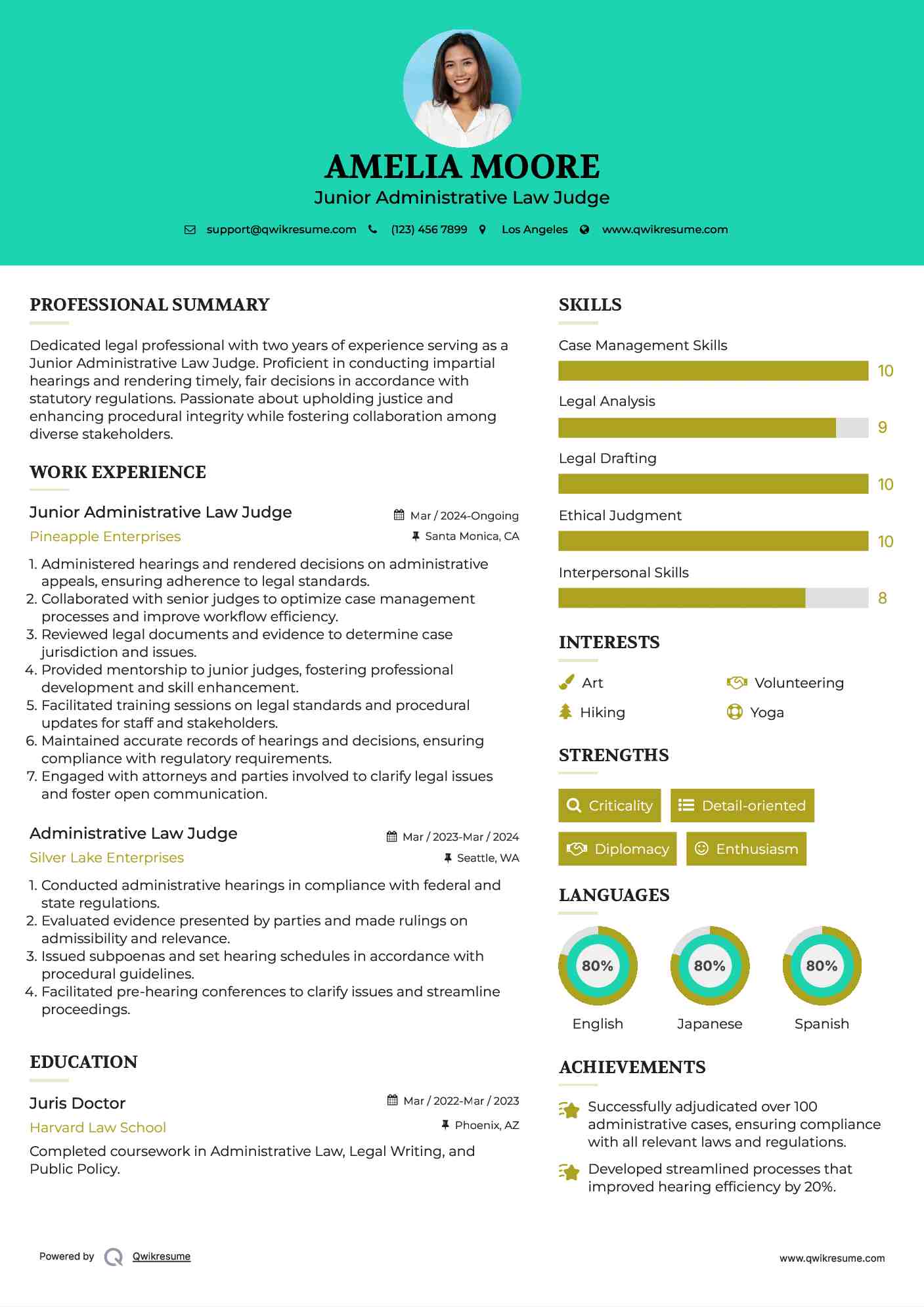 Administrative Law Judge Resume Samples QwikResume administrative-law-judge-resume-samples-qwikresume