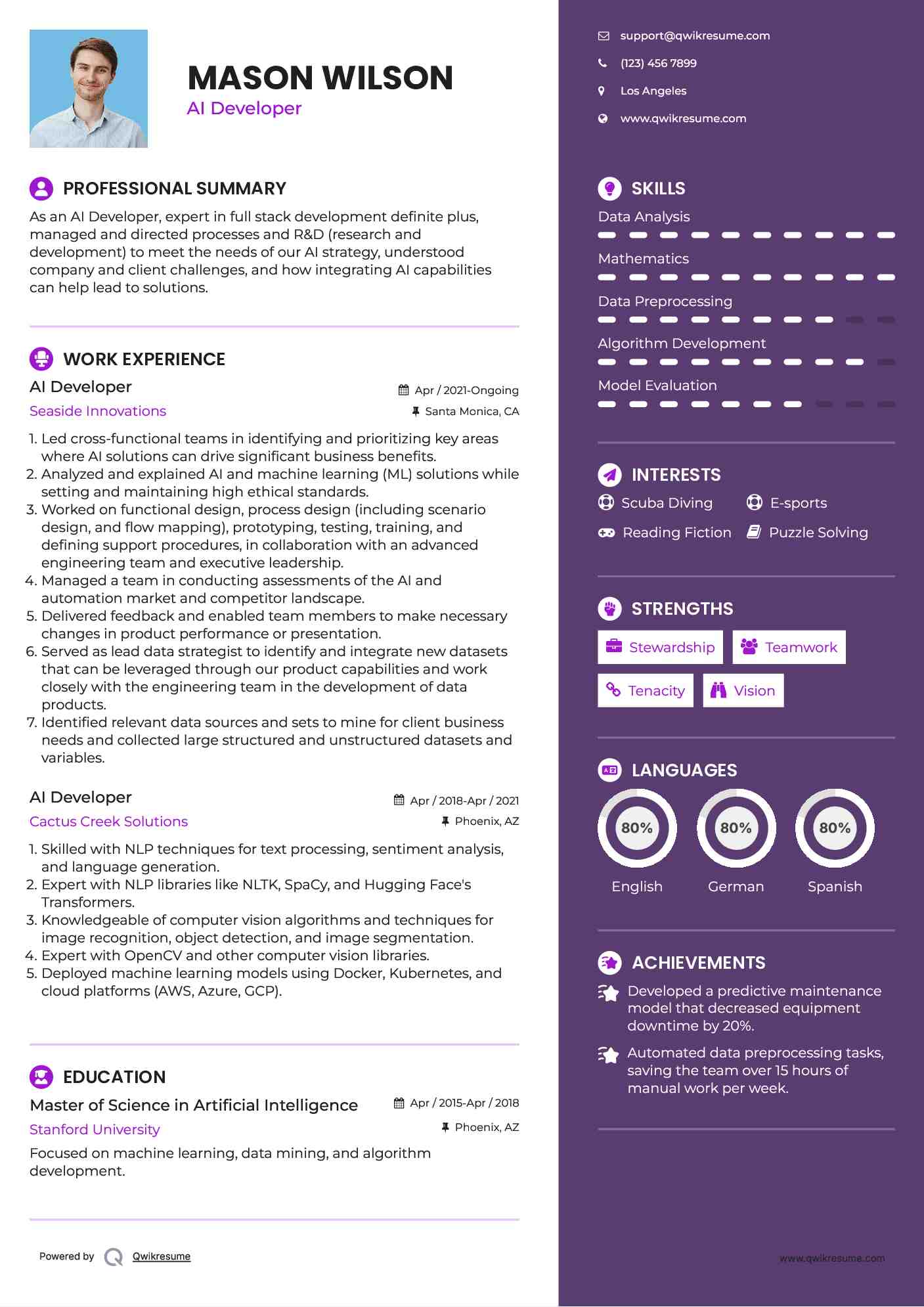 10+ AI Developer Resume Samples & Templates for 2025