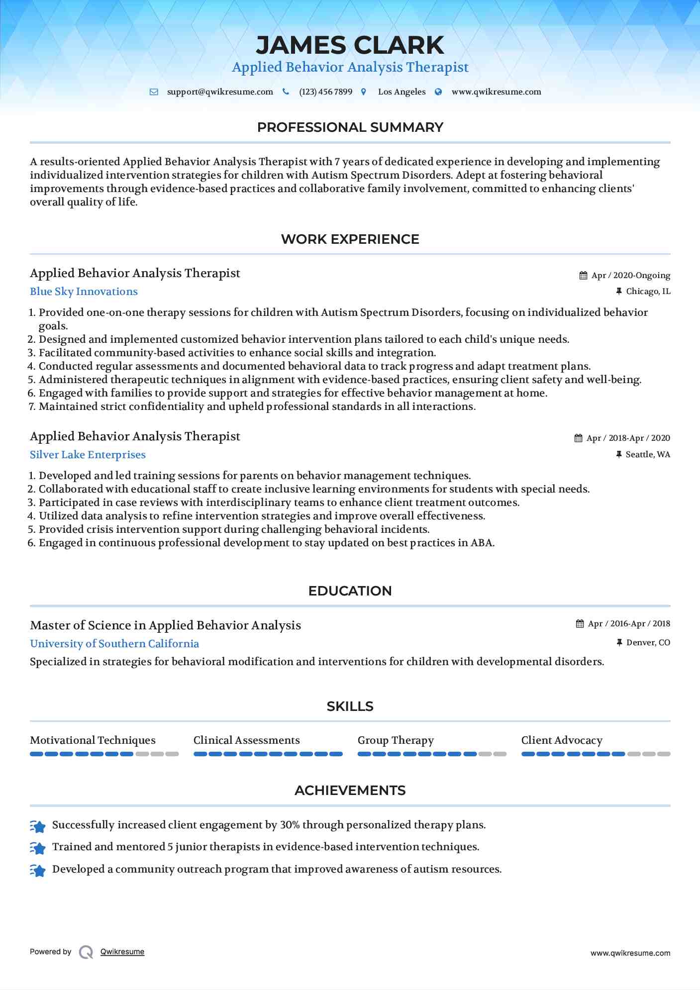 Aba Therapy Resume Aba Therapy Resume