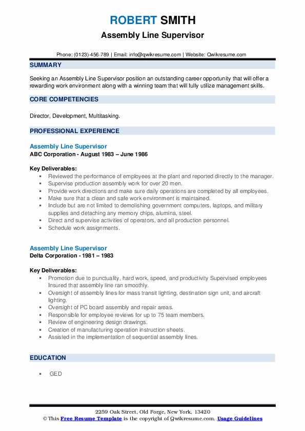 Resume Objective Line