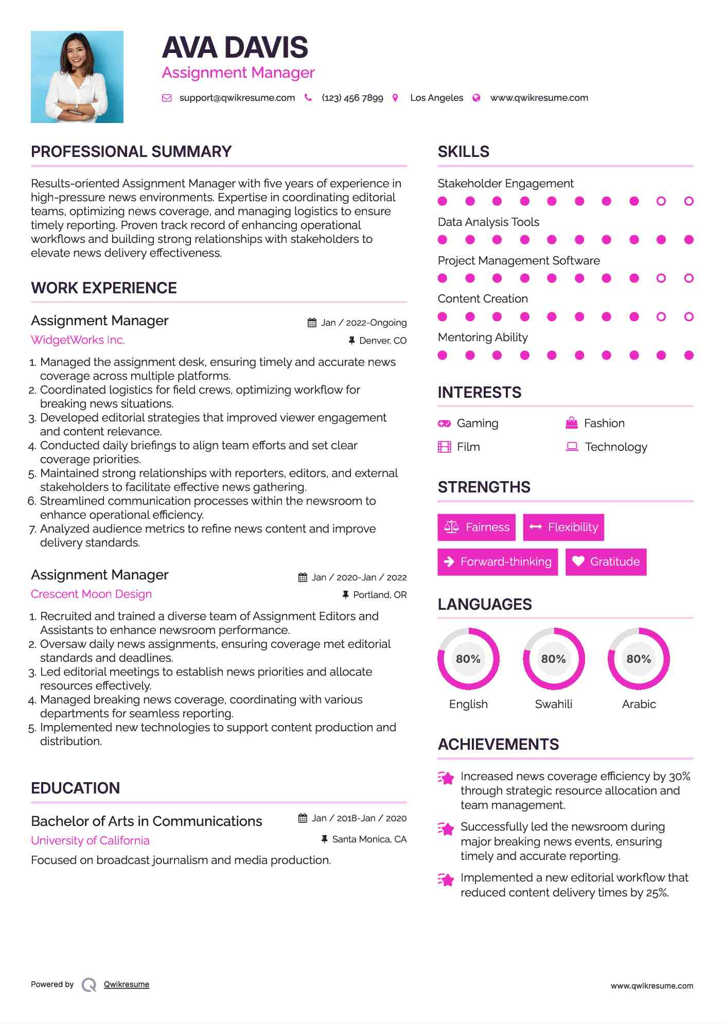 10 Assignment Manager Resume Samples And Templates For 2025