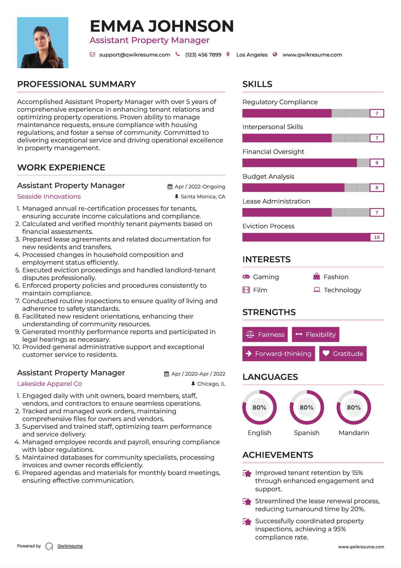 45 Resume Templates Property Manager Gif Infortant Document