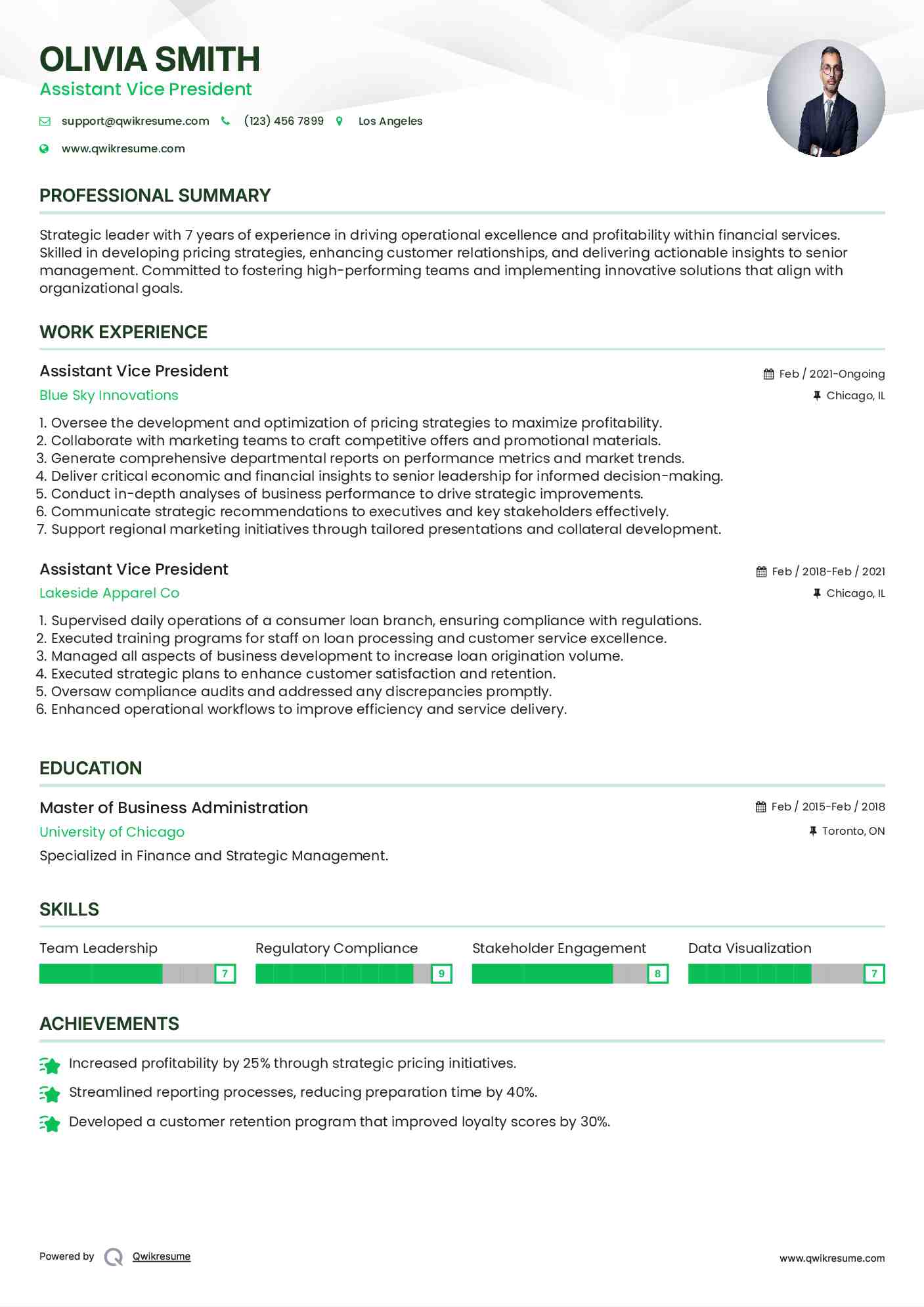 Bank President Resume Templates | 9+ Word, Excel & PDF Formats, Samples ...