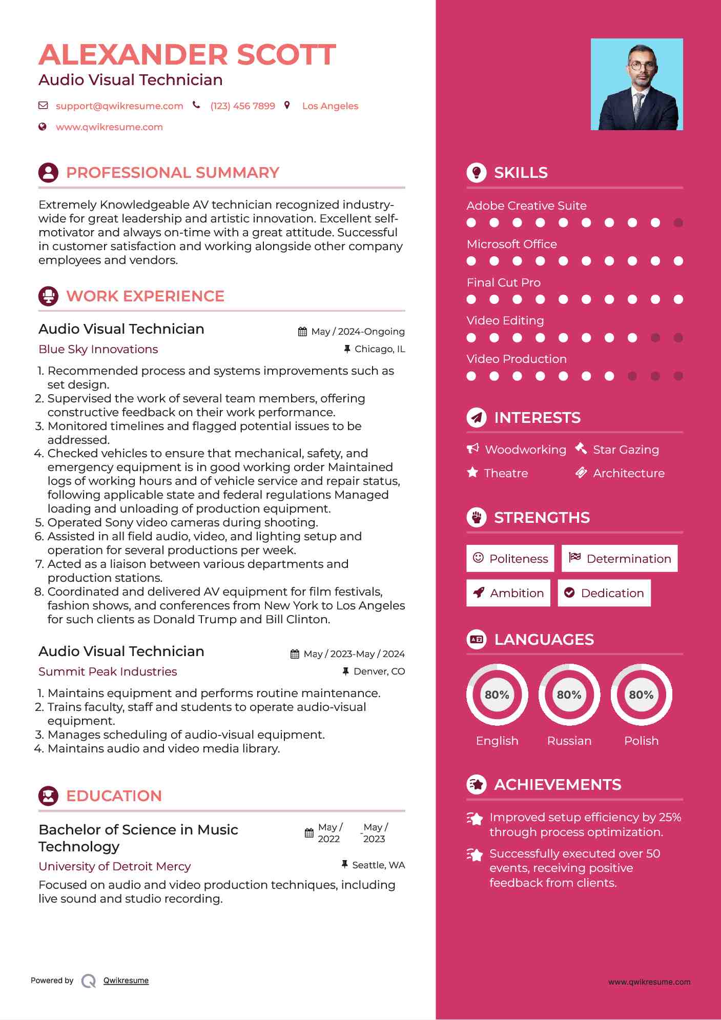 Audio Visual Resume Historywithsanskarandbardan