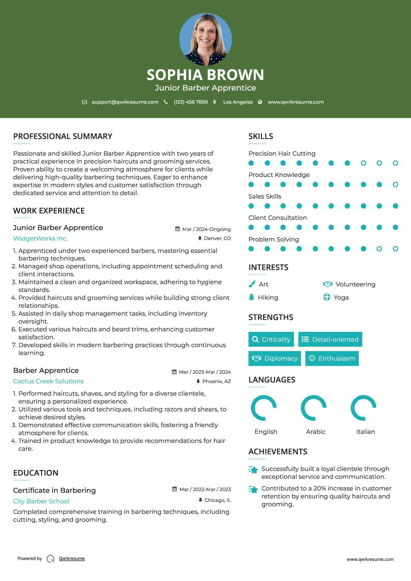 Barber Apprentice Resume Samples QwikResume barber-apprentice-resume-samples-qwikresume