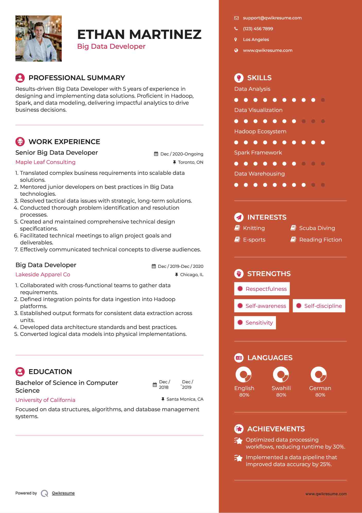 10 Big Data Developer Resume Samples And Templates For 2025