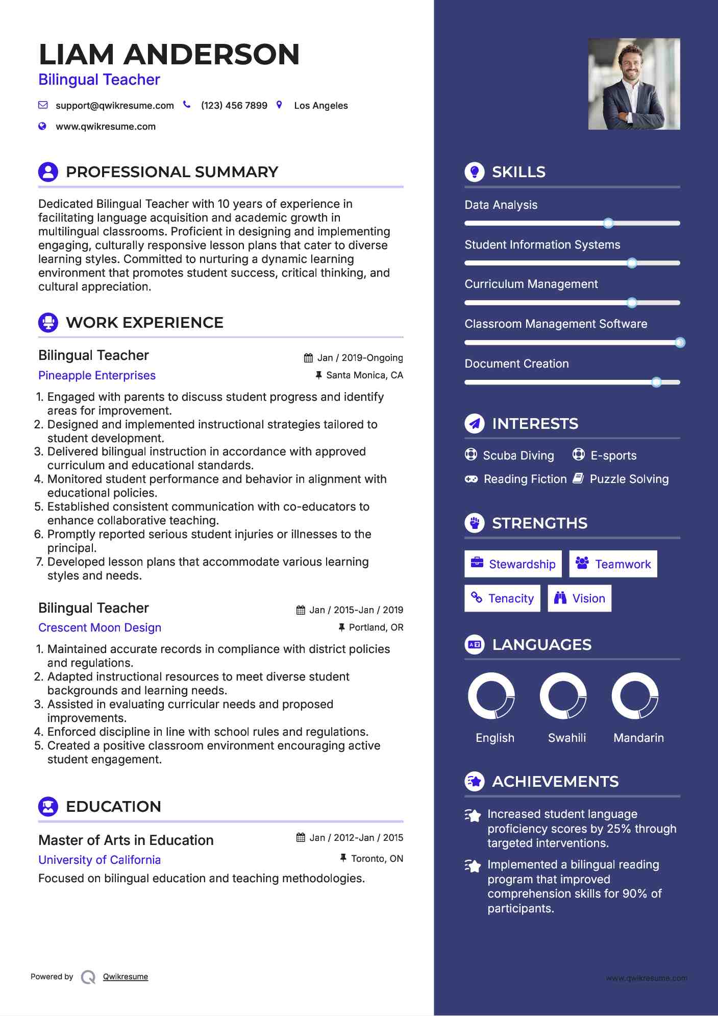 Bilingual Teacher Resume Samples Best Download Bilingual Teacher Resume Samples Best Download