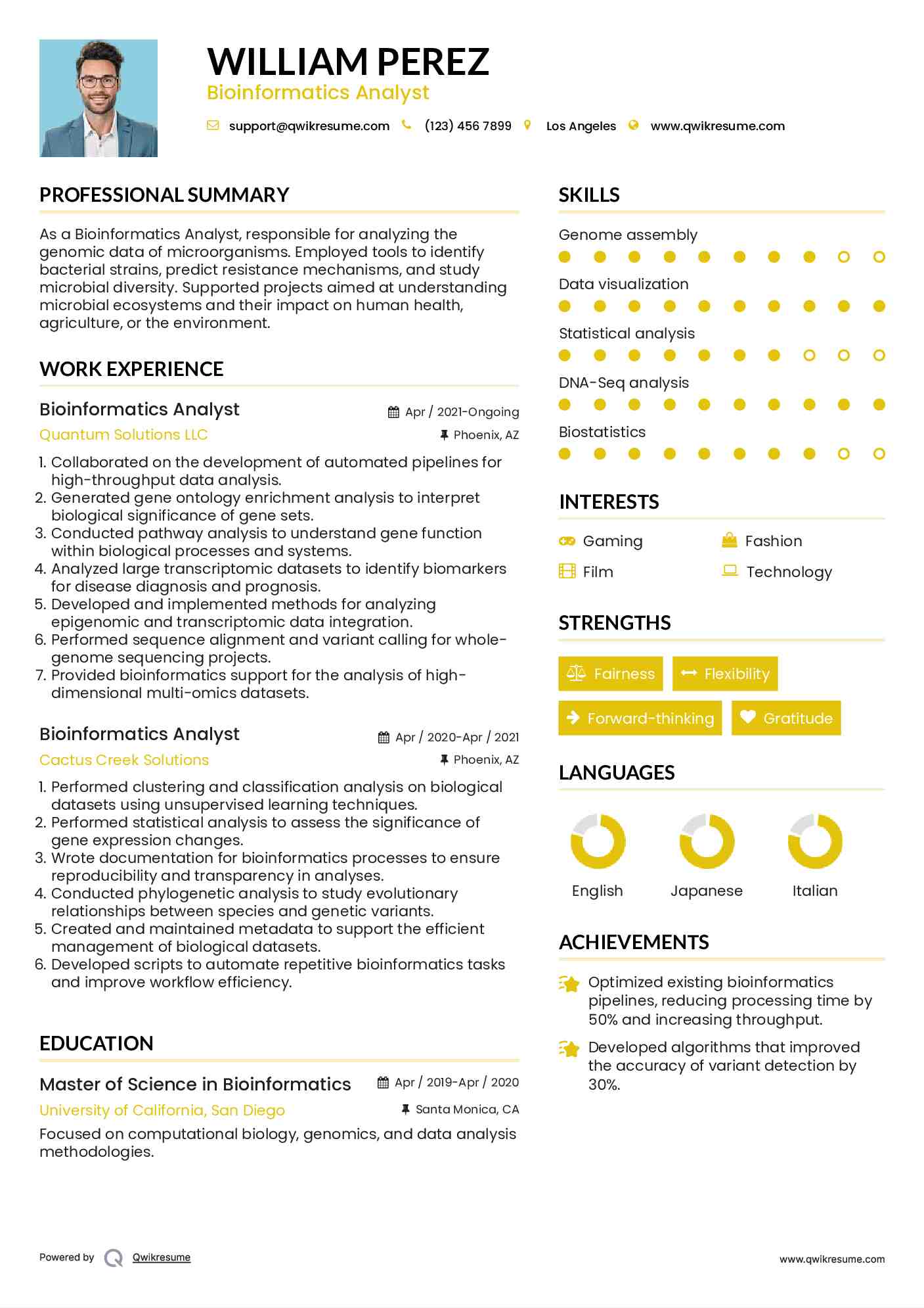 10+ Bioinformatics Analyst Resume Samples & Templates for 2025 10+ Bioinformatics Analyst Resume Samples & Templates for 2025