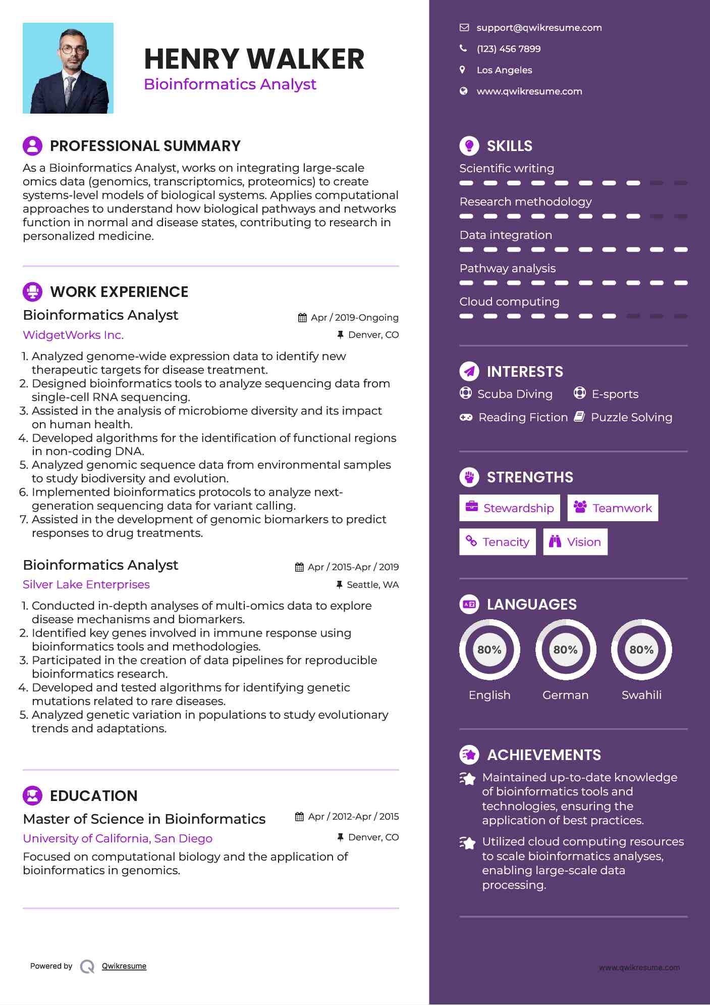 10+ Bioinformatics Analyst Resume Samples & Templates for 2025 10+ Bioinformatics Analyst Resume Samples & Templates for 2025