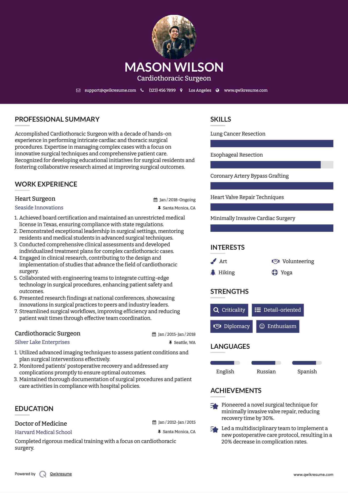 10+ Cardiothoracic Surgeon Resume Samples & Templates for 2025 10+ Cardiothoracic Surgeon Resume Samples & Templates for 2025