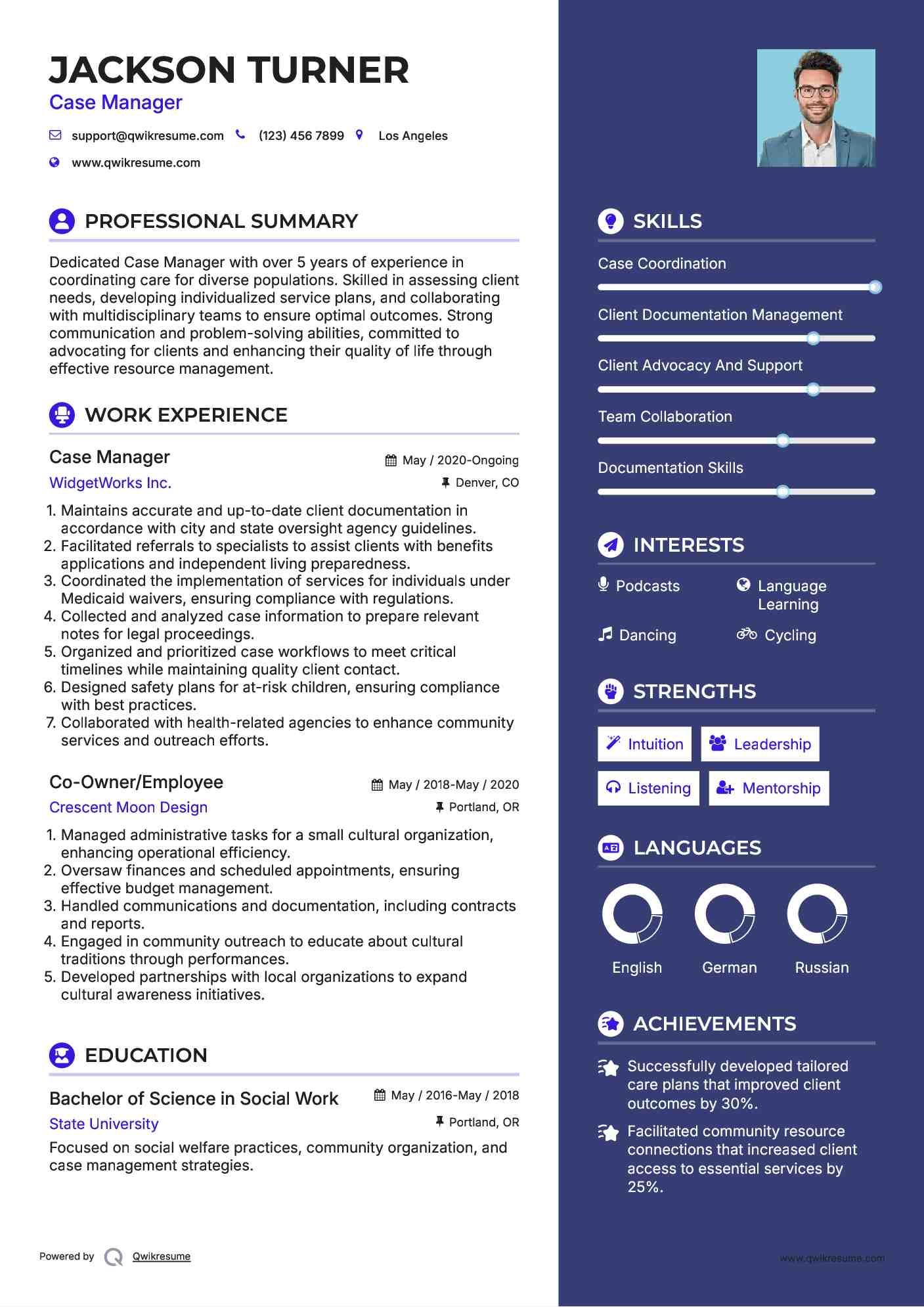 Case Manager Resume
