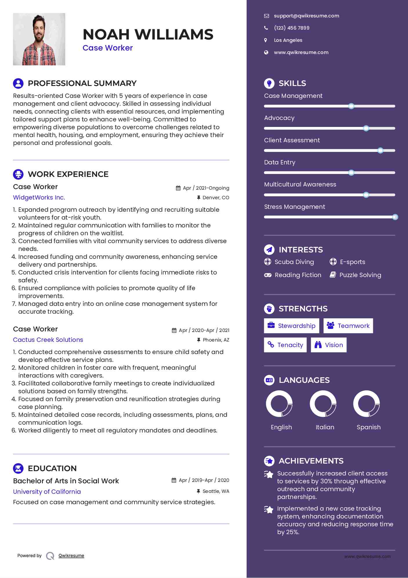 Expanded Resume Template