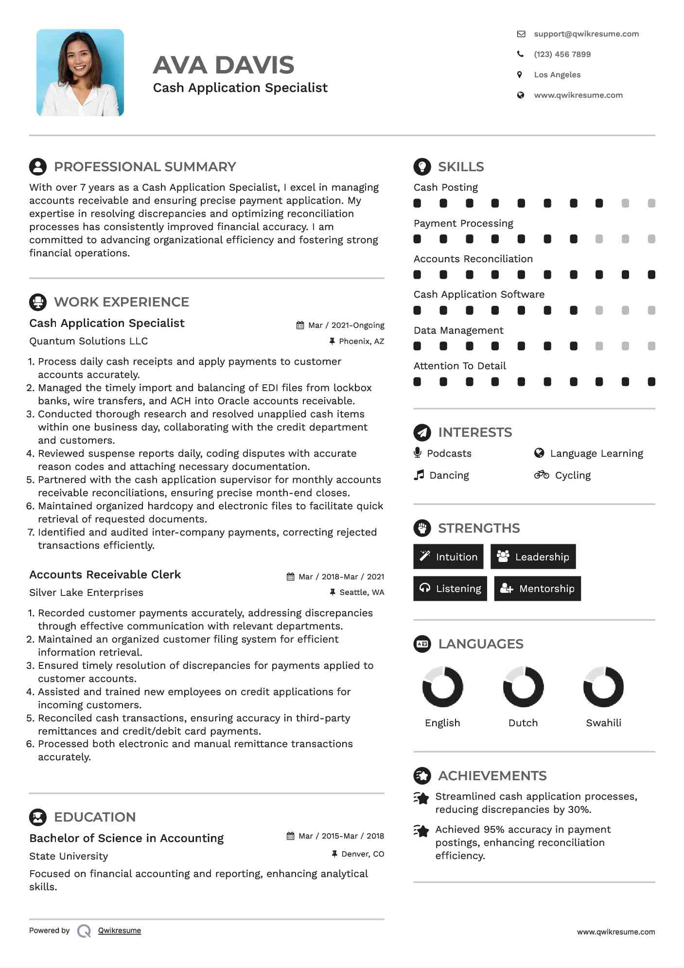 Cash Application Specialist Resume Samples QwikResume Cash Application Specialist Resume Samples QwikResume
