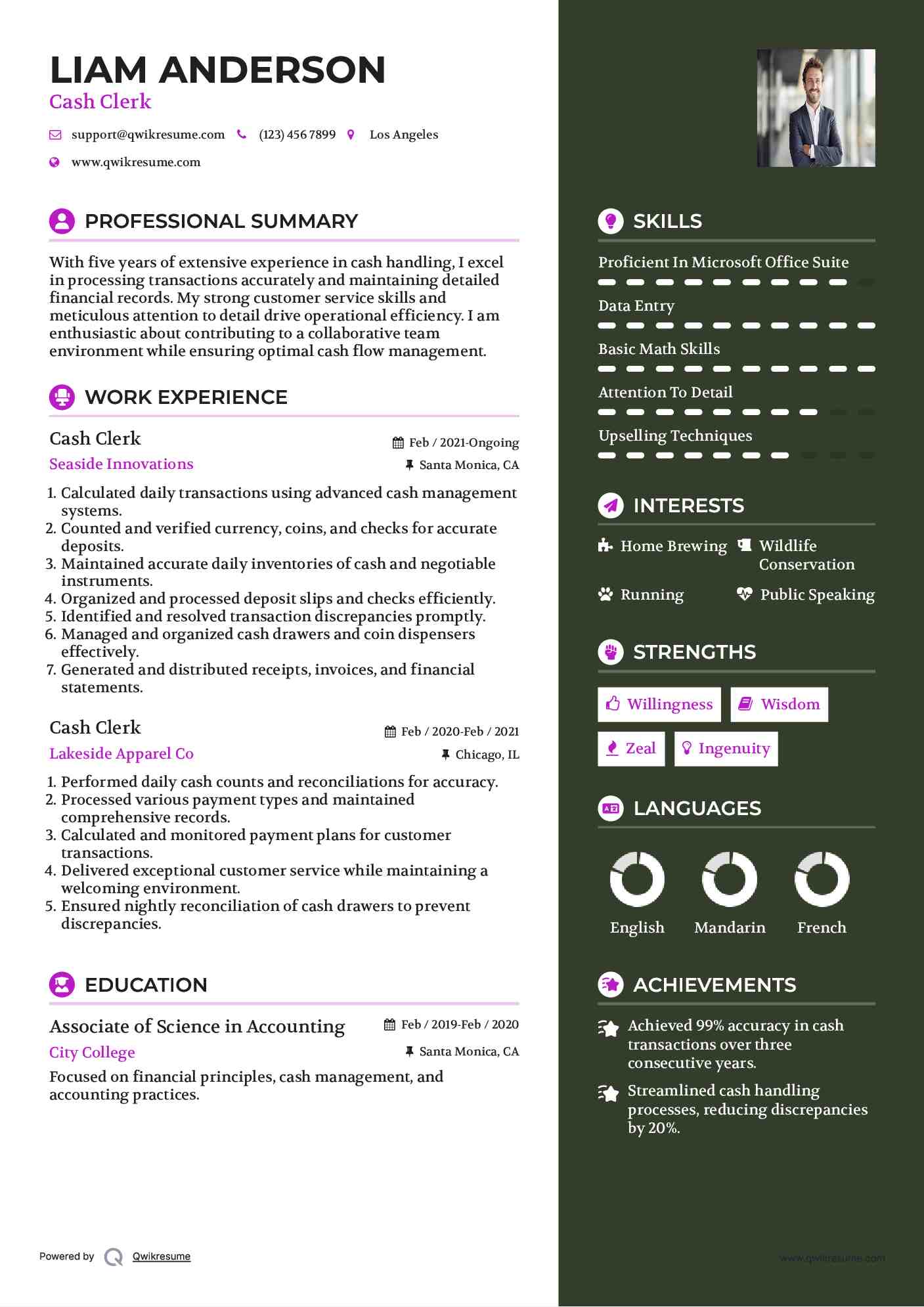10 Cash Clerk Resume Samples Templates For 2025