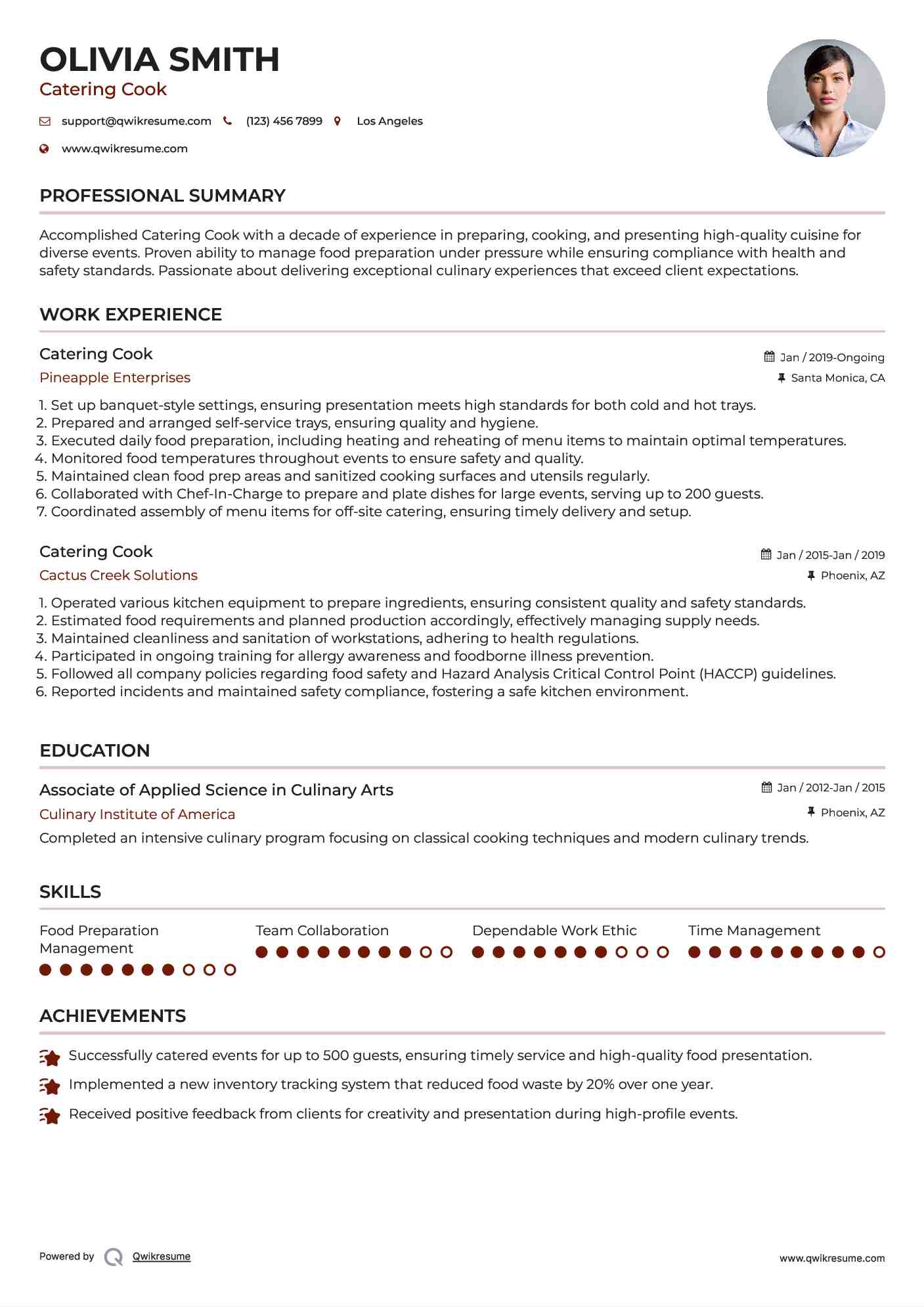 Catering Cook Resume Samples QwikResume catering-cook-resume-samples-qwikresume