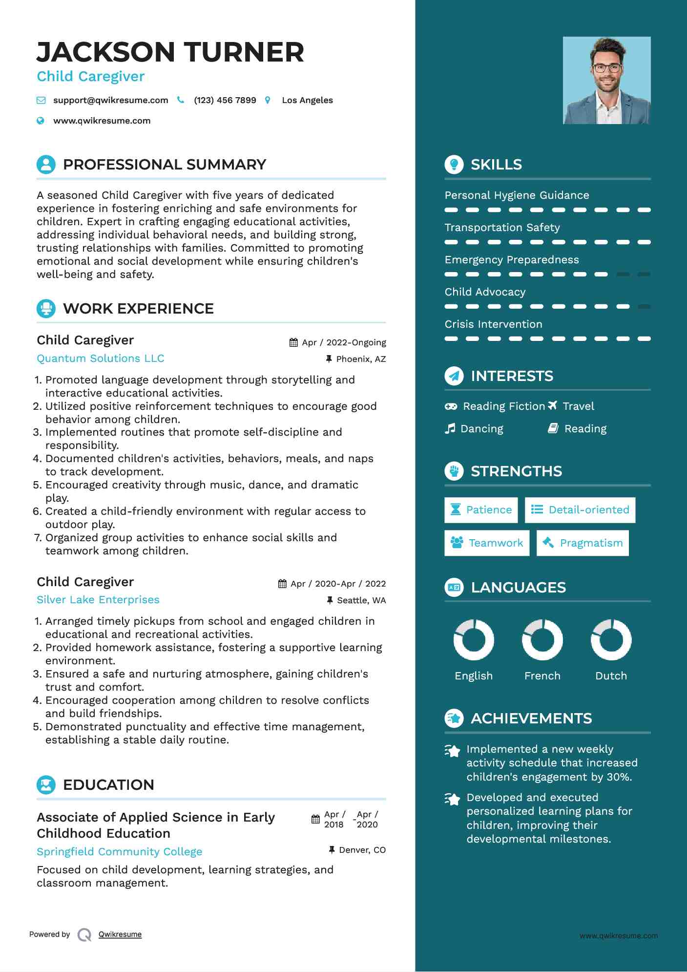 Child Caregiver Resume Latesttrailersongs