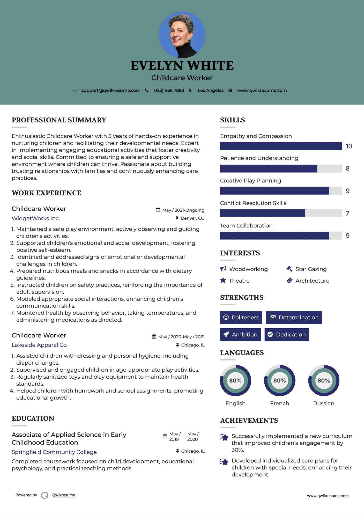 Child Care Resume Templates Free Printable Templates