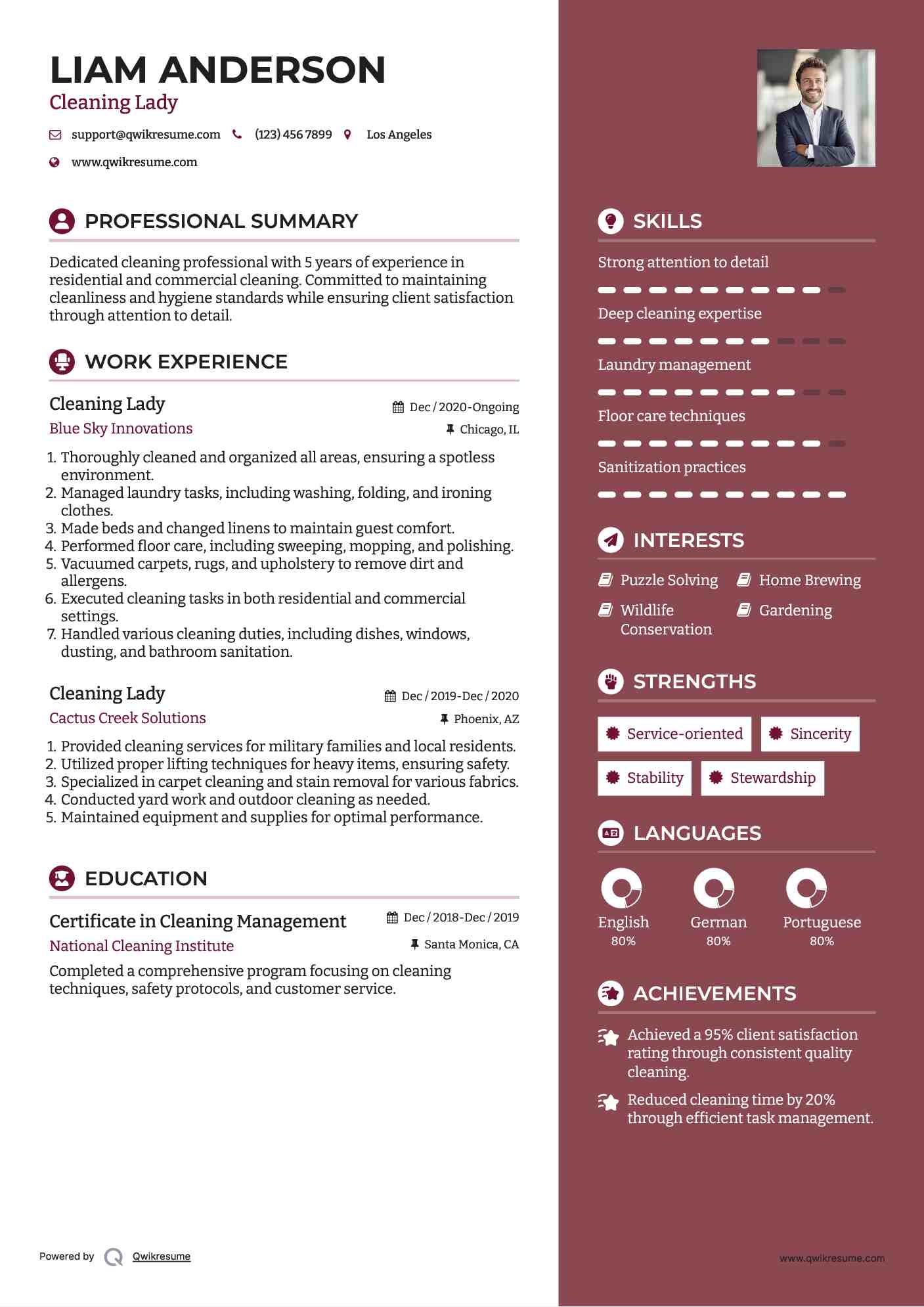 Cleaning Lady Resume Samples QwikResume Cleaning Lady Resume Samples QwikResume
