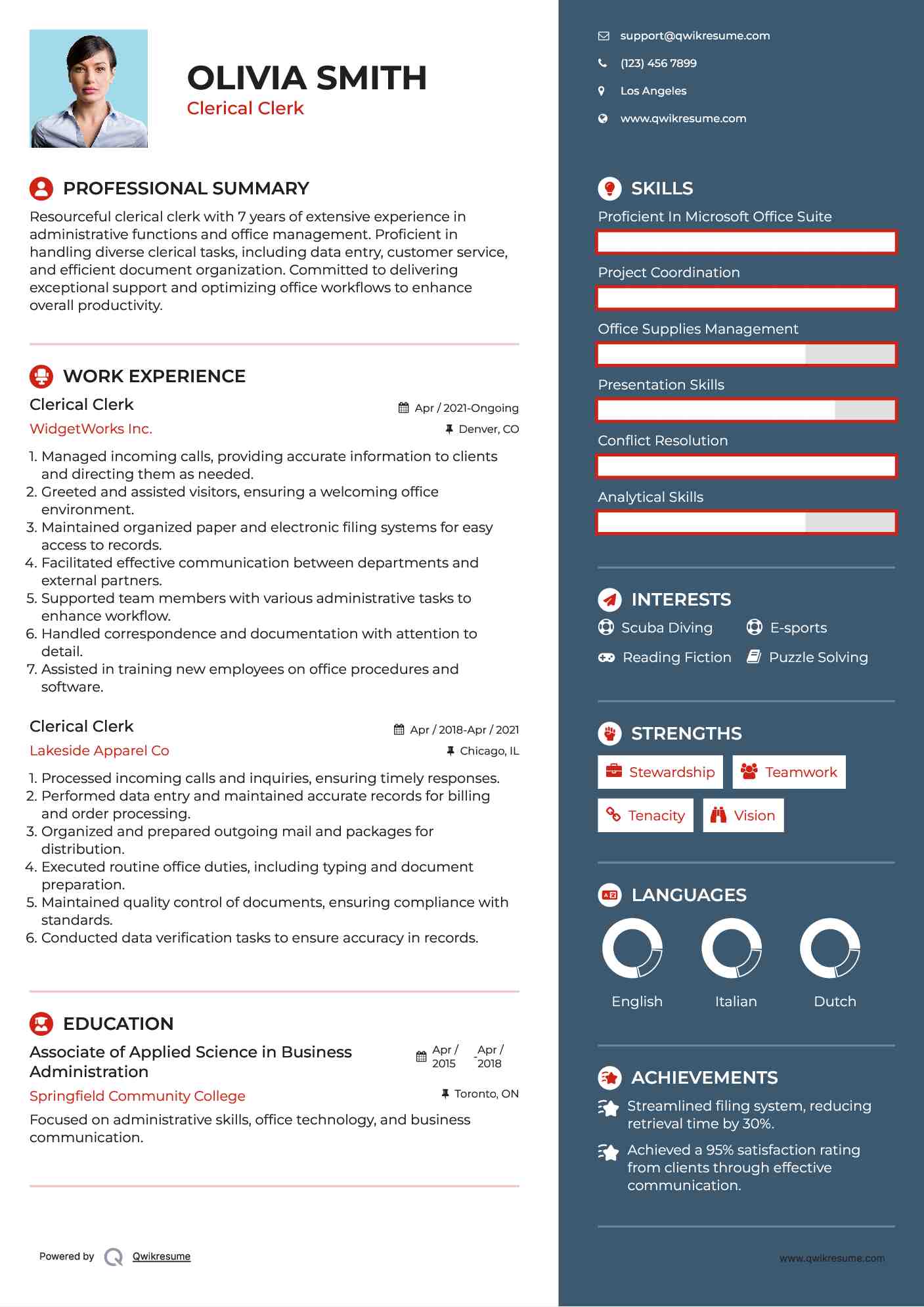 10+ Clerical Clerk Resume Samples & Templates For 2025