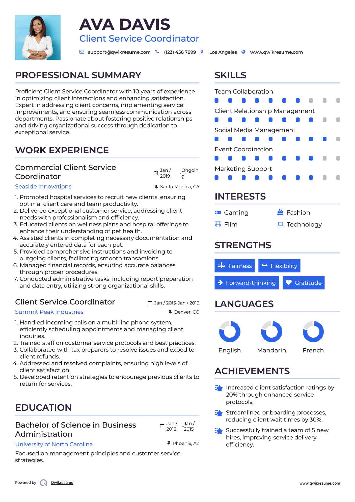 Client Service Coordinator Resume Samples | QwikResume client-service-coordinator-resume-samples-qwikresume