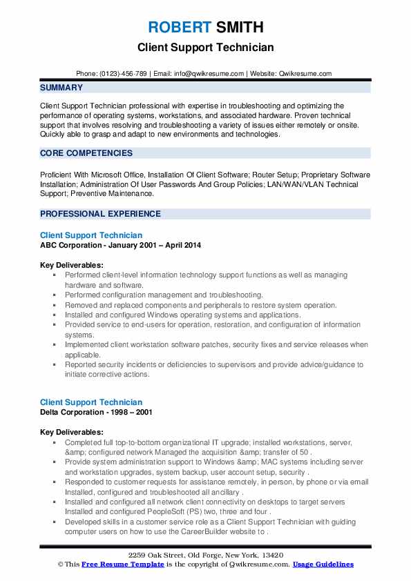 Client Support Technician Resume Samples QwikResume client-support-technician-resume-samples-qwikresume